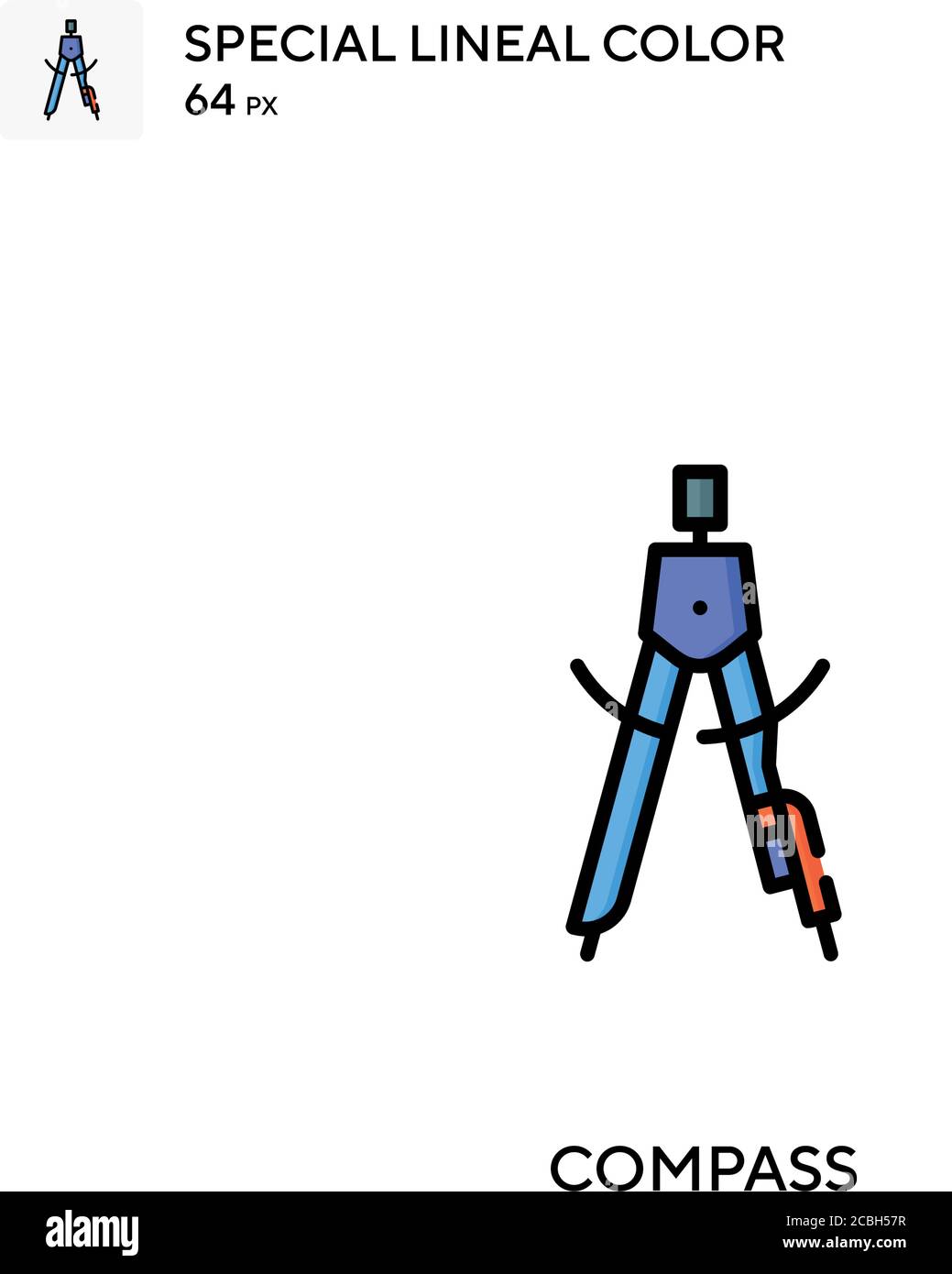 Compass special lineal color vector icon. Compass icons for your ...