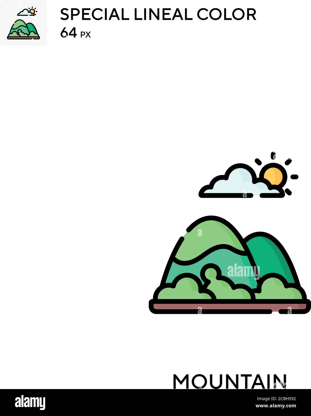 Mountain special lineal color vector icon. Mountain icons for your ...