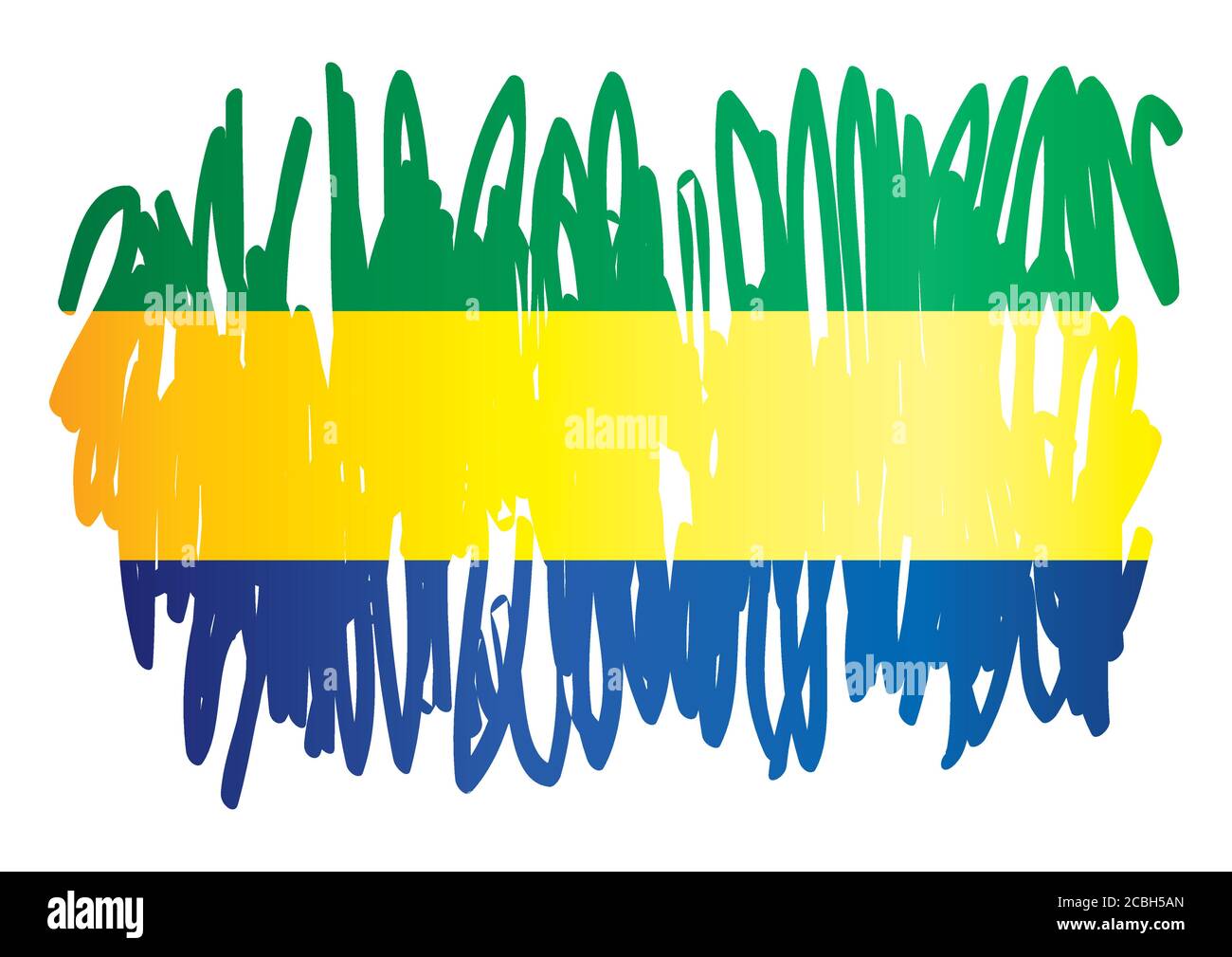Flag of Gabon, Gabonese Republic. Template for award design, an ...