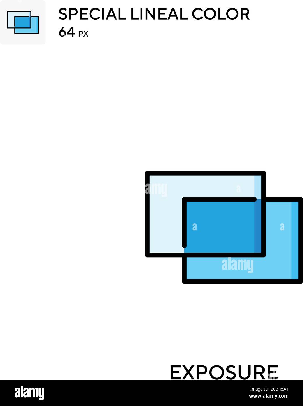 Exposure special lineal color vector icon. Exposure icons for your ...