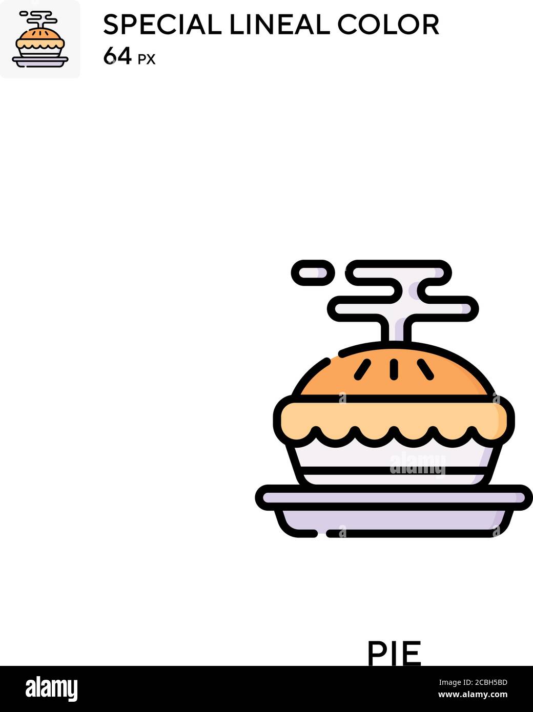 Pie special lineal color vector icon. Pie icons for your business ...