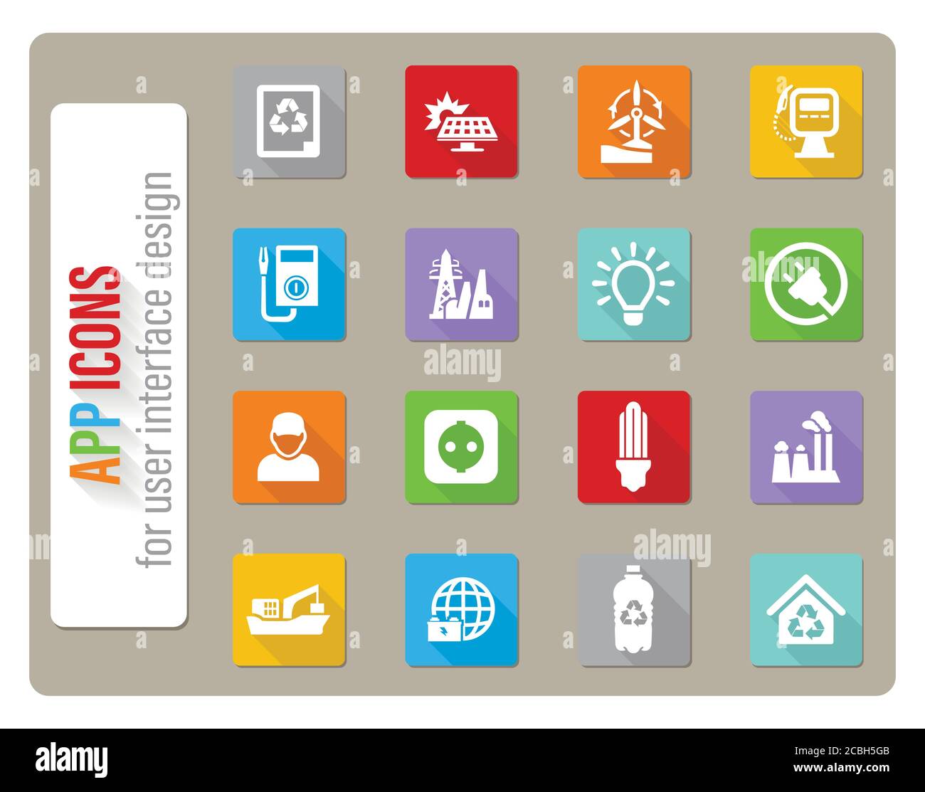 Alternative energy icons set Stock Vector Image & Art - Alamy