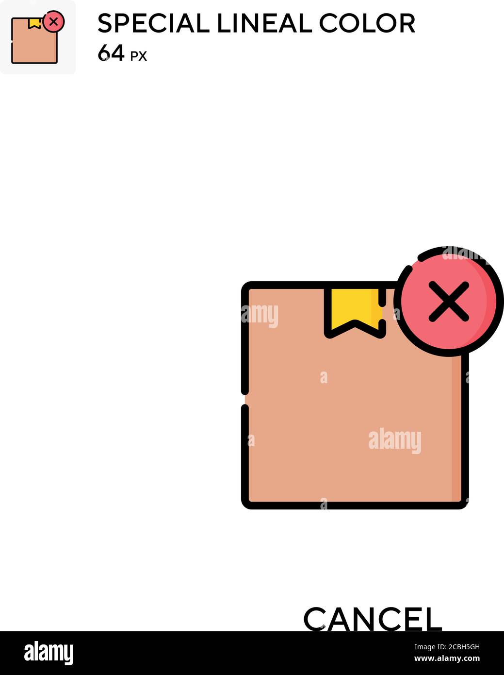 Cancel special lineal color vector icon. Cancel icons for your business ...