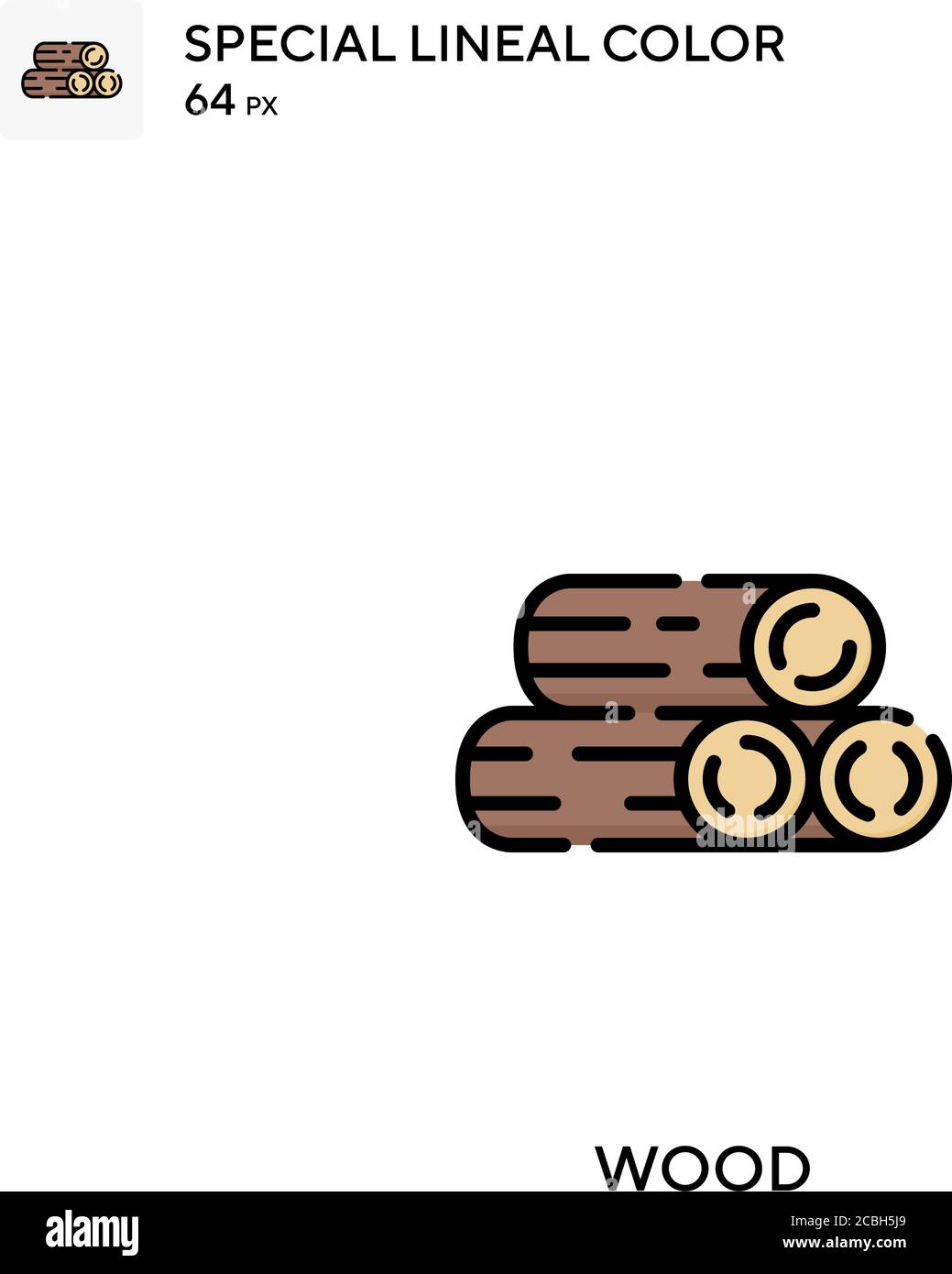Wood special lineal color vector icon. Wood icons for your business ...