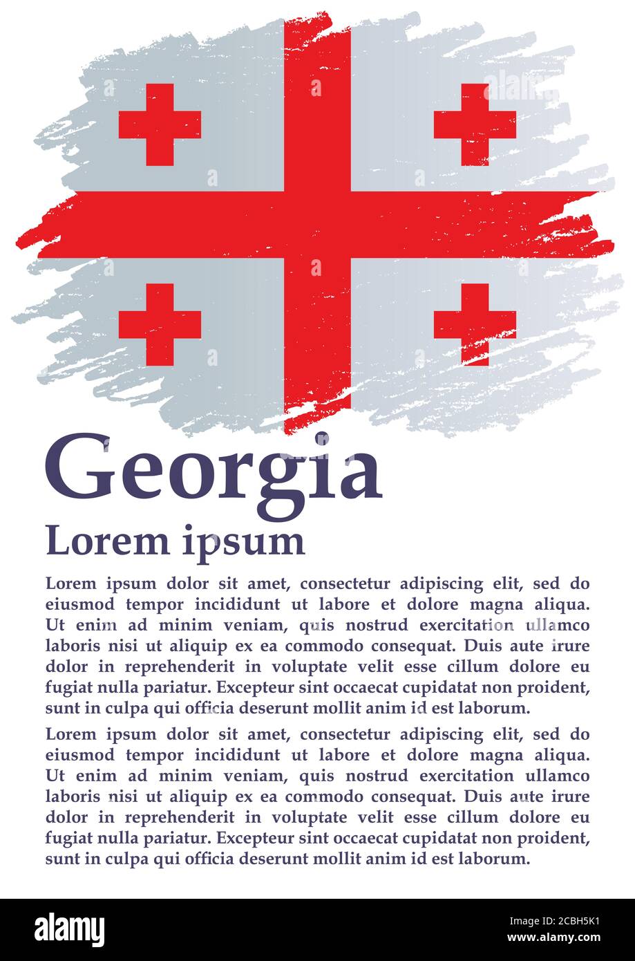 Flag of Georgia, Five Cross Flag. Template for award design, an ...