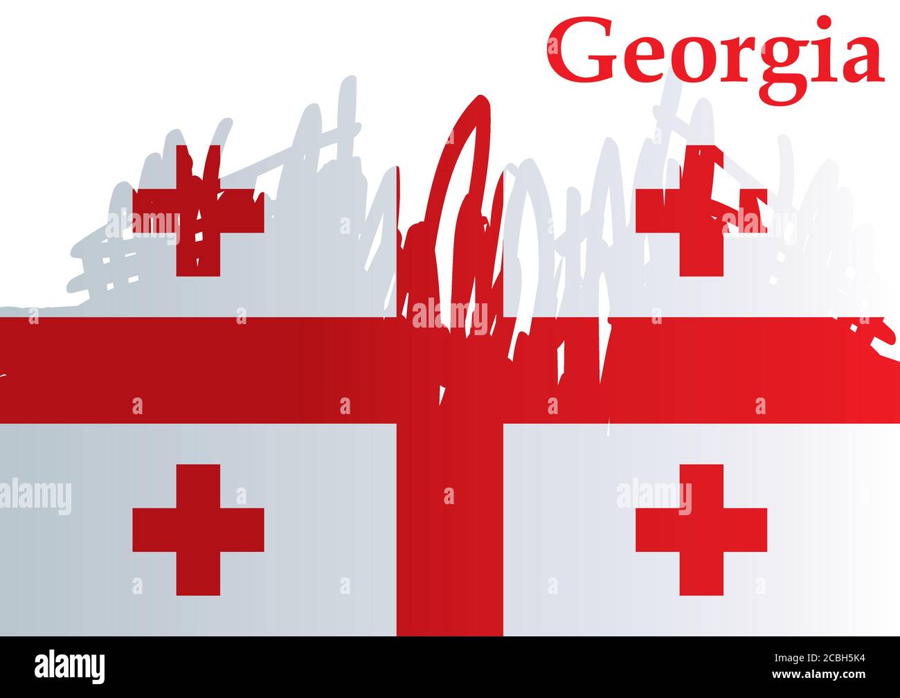 Flag of Georgia, Five Cross Flag. Template for award design, an ...