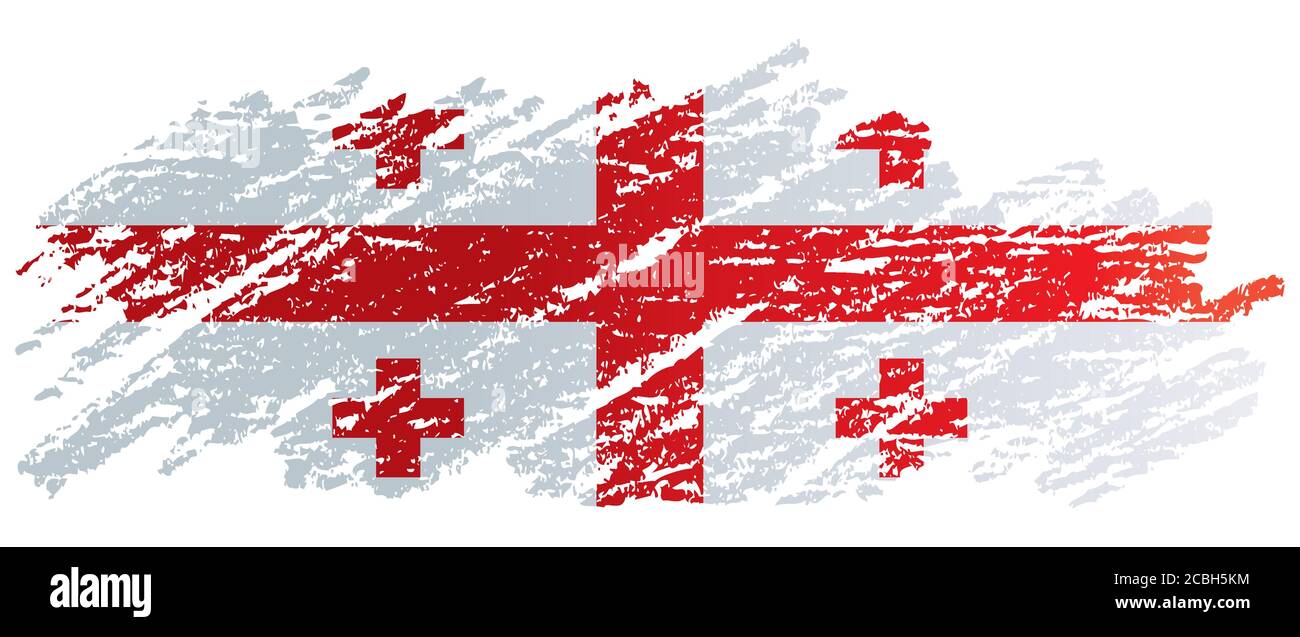 Flag of Georgia, Five Cross Flag. Template for award design, an ...