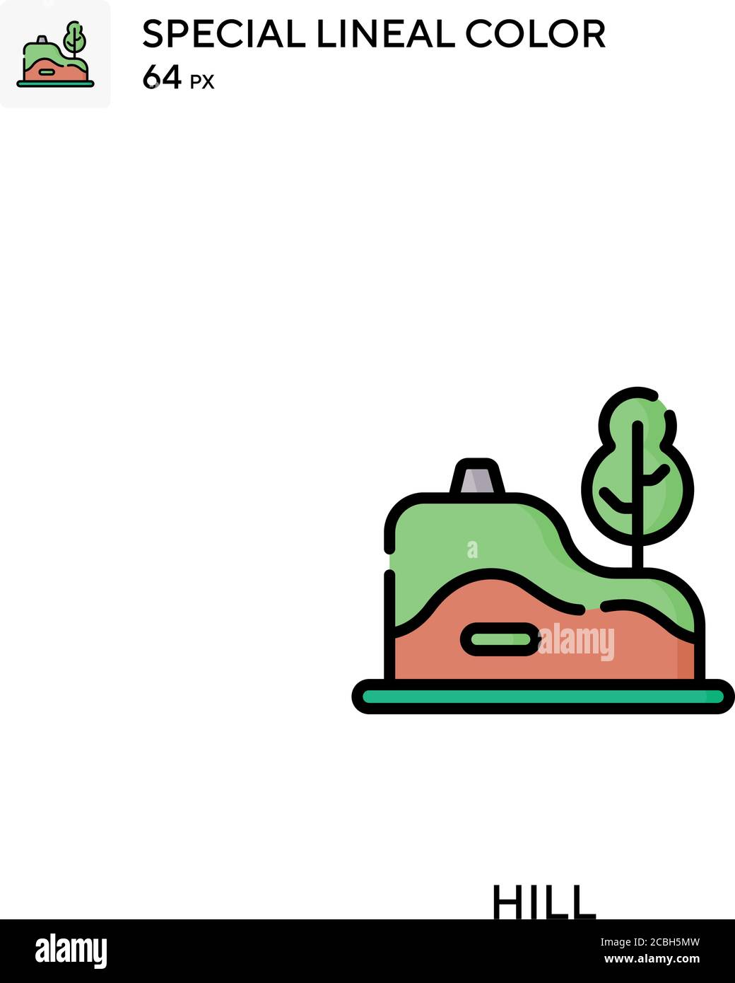 Hill special lineal color vector icon. Hill icons for your business ...