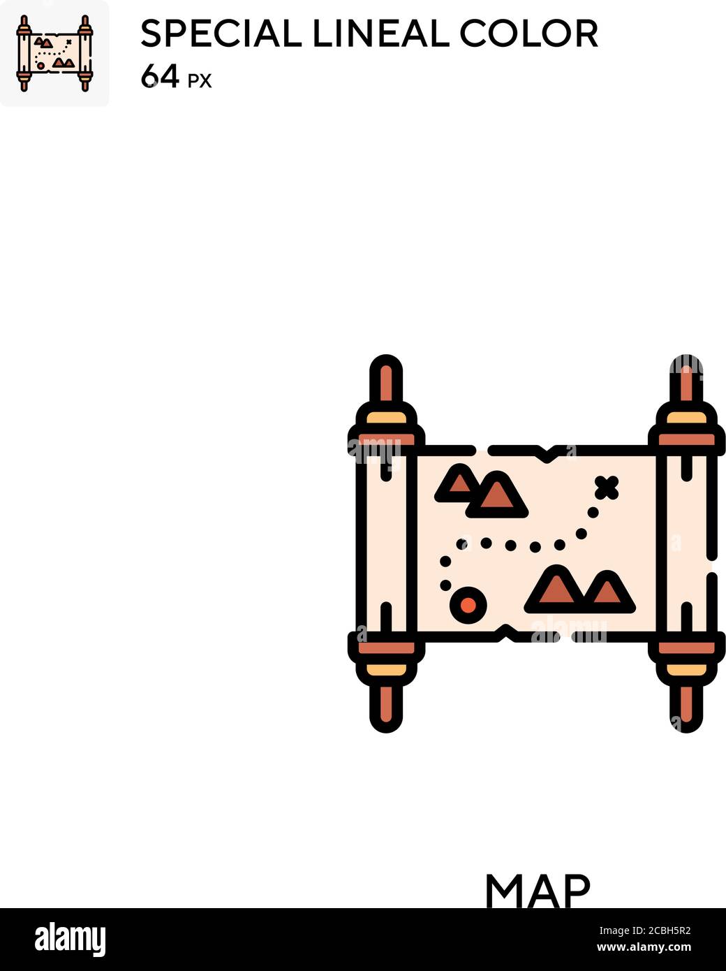 Map special lineal color vector icon. Map icons for your business ...