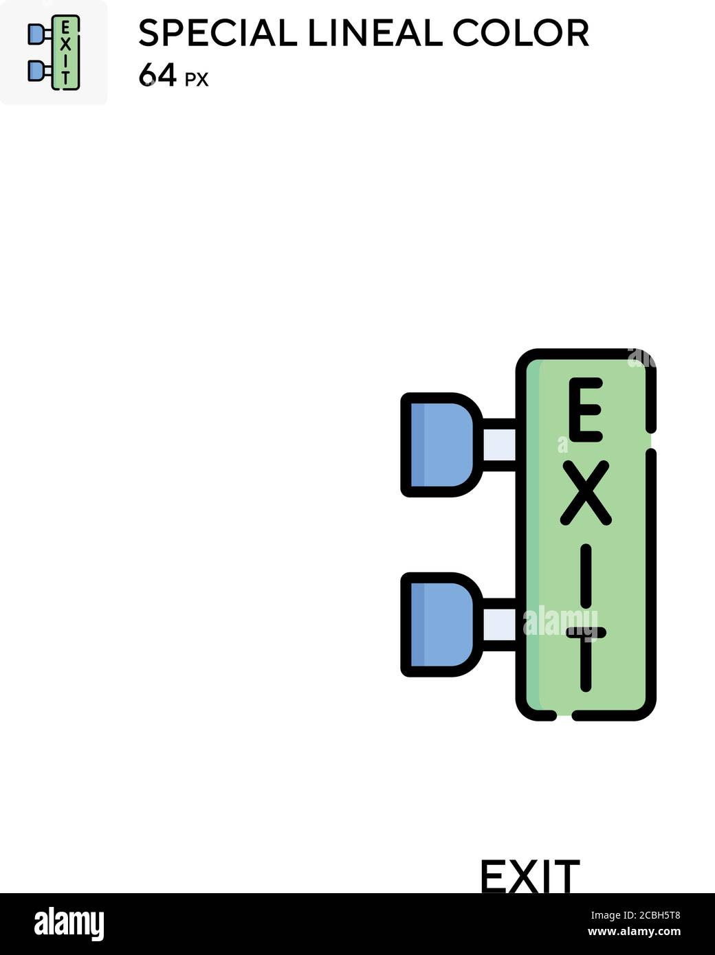 Exit special lineal color vector icon. Exit icons for your business ...