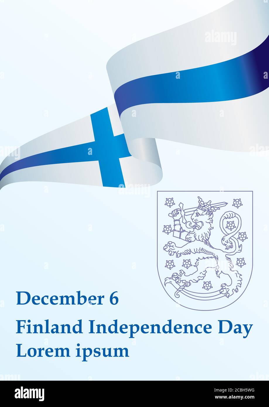 Flag of Finland, Republic of Finland, December 6, Finland's ...