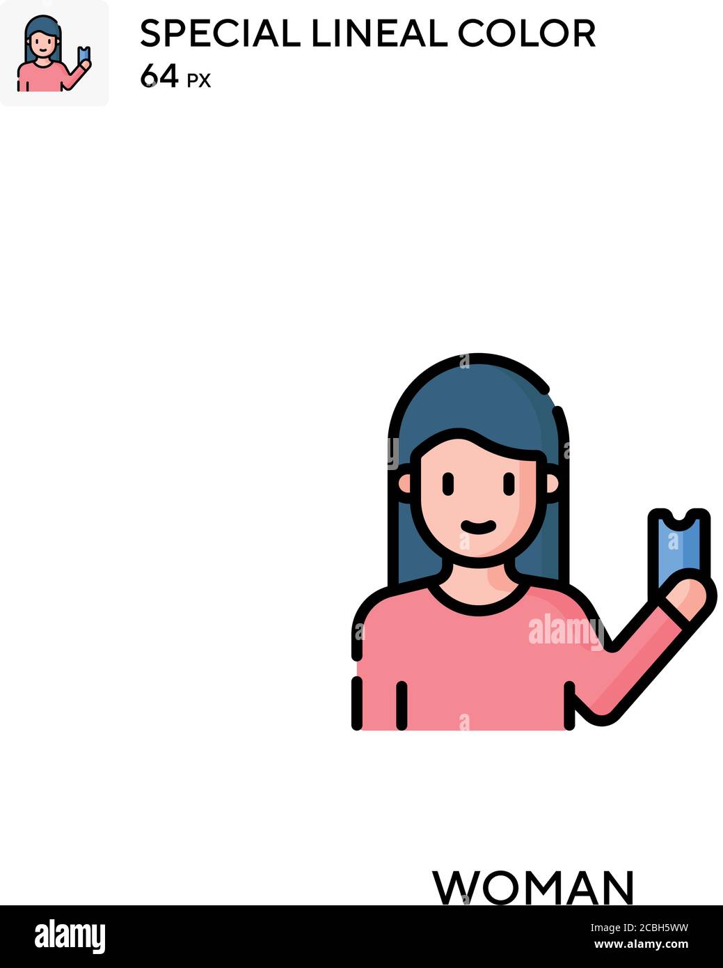 Woman special lineal color vector icon. Woman icons for your business ...