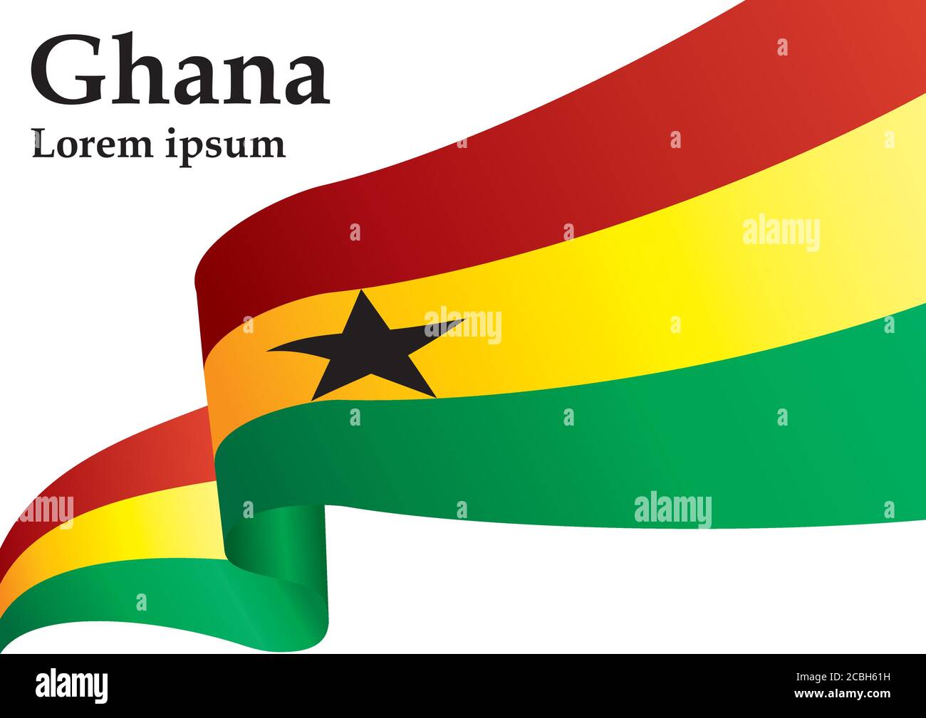 Flag of Ghana, Republic of Ghana. Template for award design, an ...