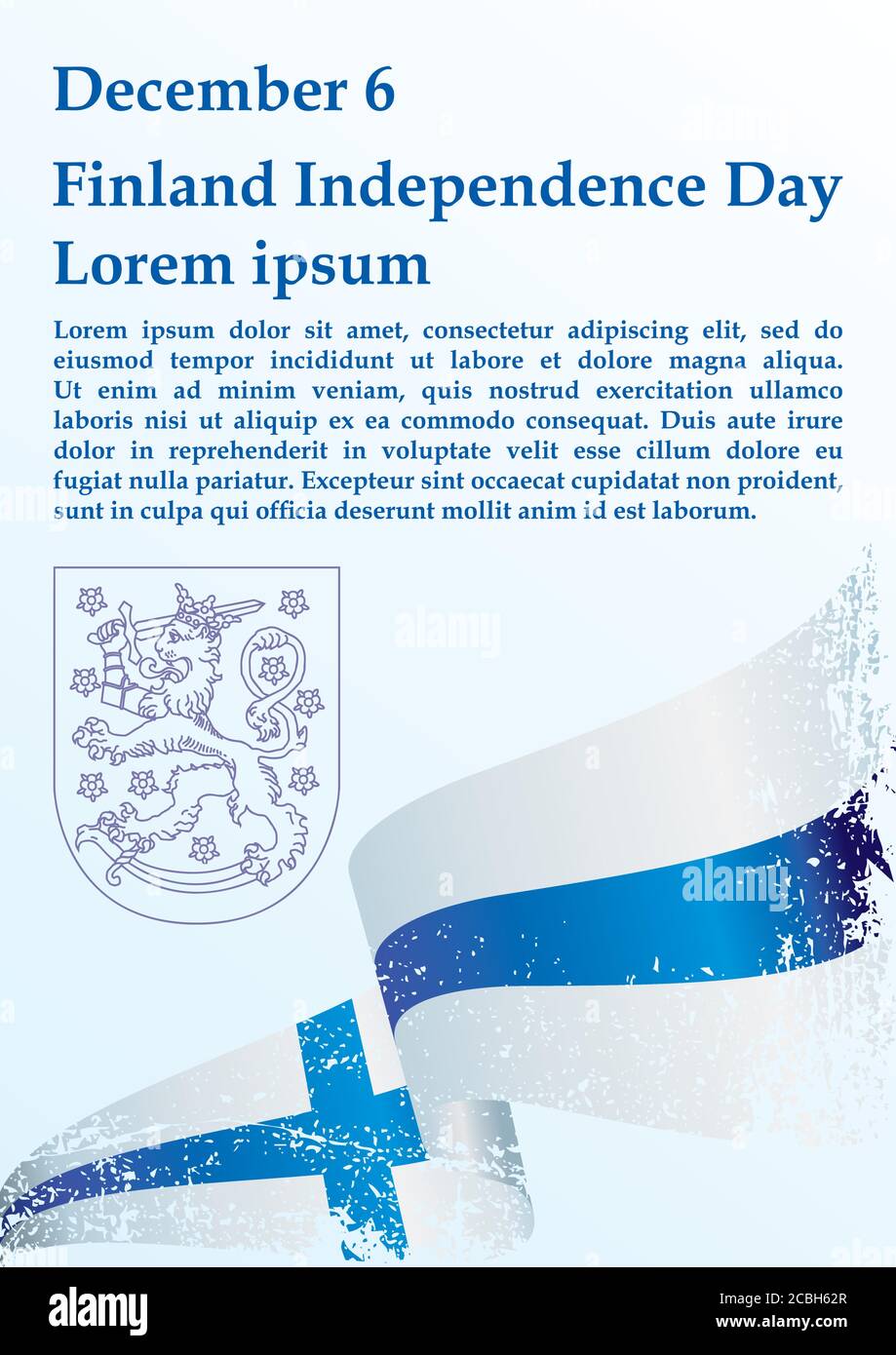 Flag of Finland, Republic of Finland, December 6, Finland's ...