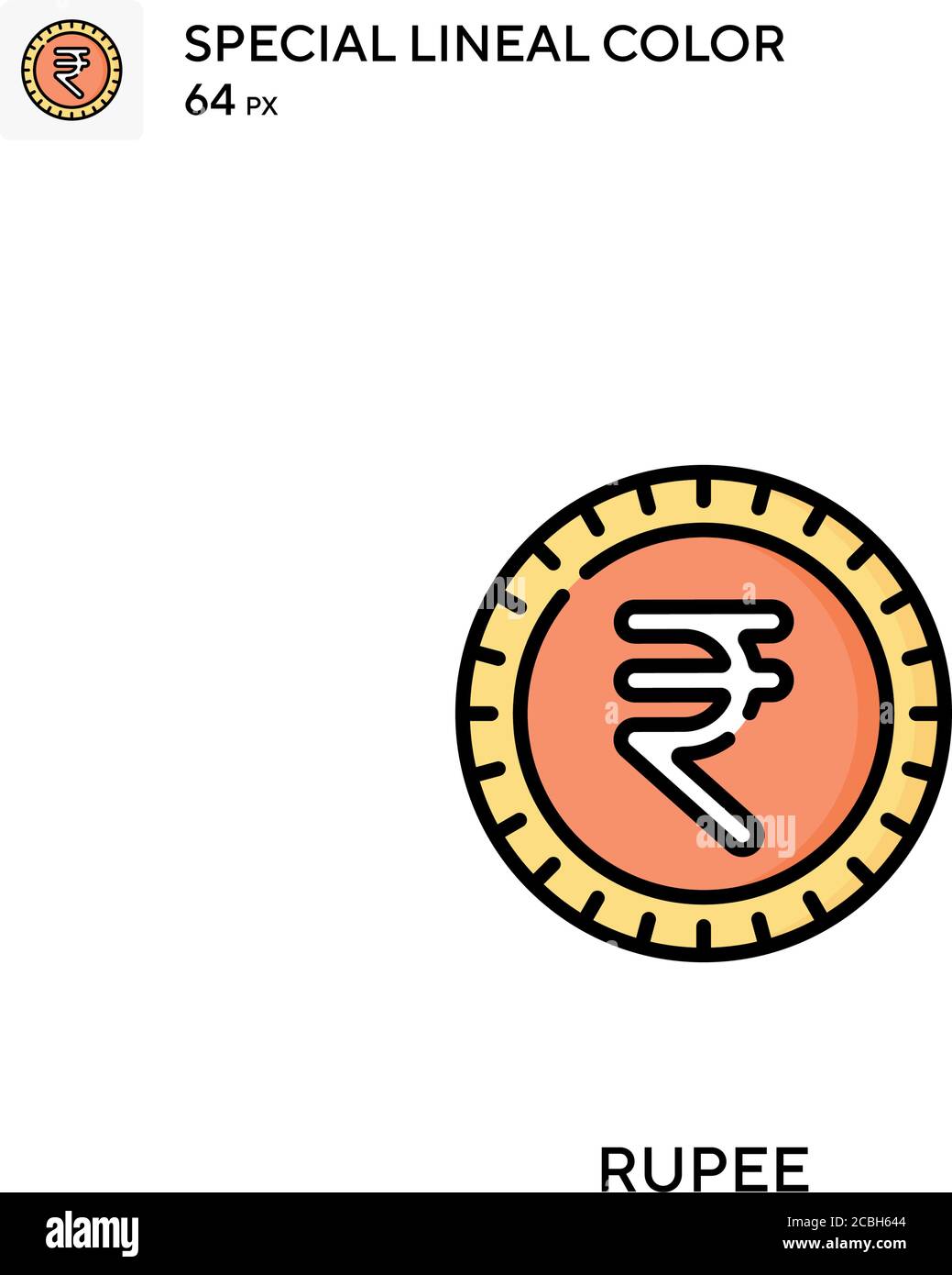 Rupee special lineal color vector icon. Rupee icons for your business ...