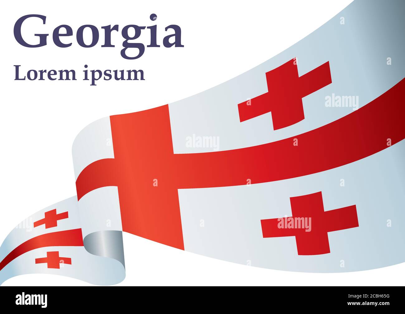 Flag of Georgia, Five Cross Flag. Template for award design, an ...