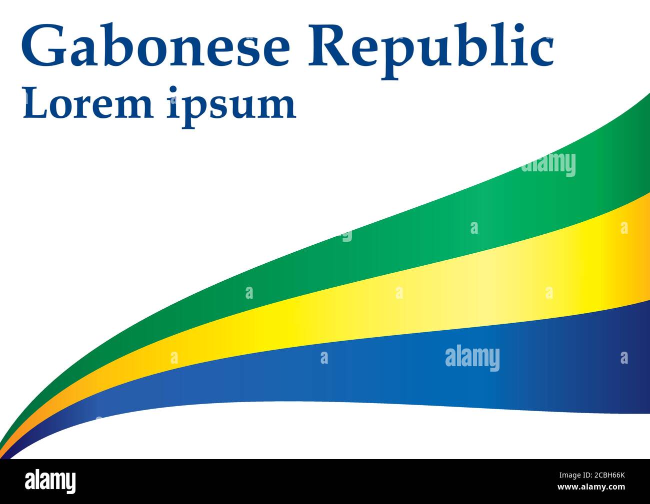 Flag of Gabon, Gabonese Republic. Template for award design, an ...