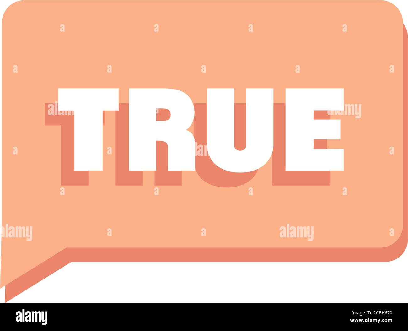 slang bubbles, true phrase over white background, flat icon design ...