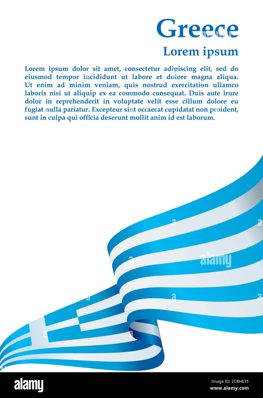 Flag of Greece, Hellenic Republic. Template for award design, an ...