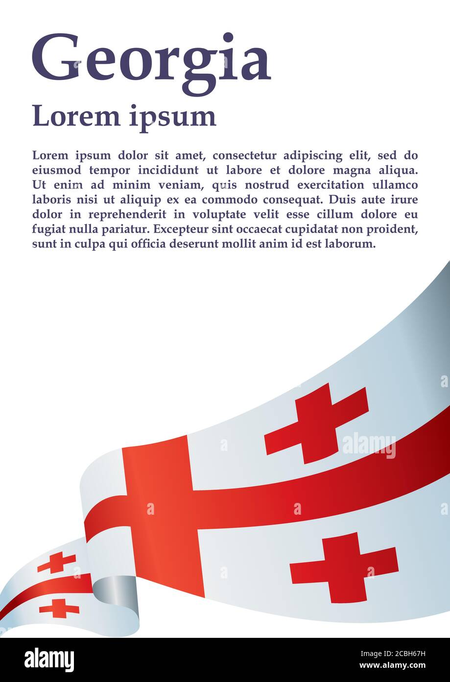 Flag of Georgia, Five Cross Flag. Template for award design, an ...