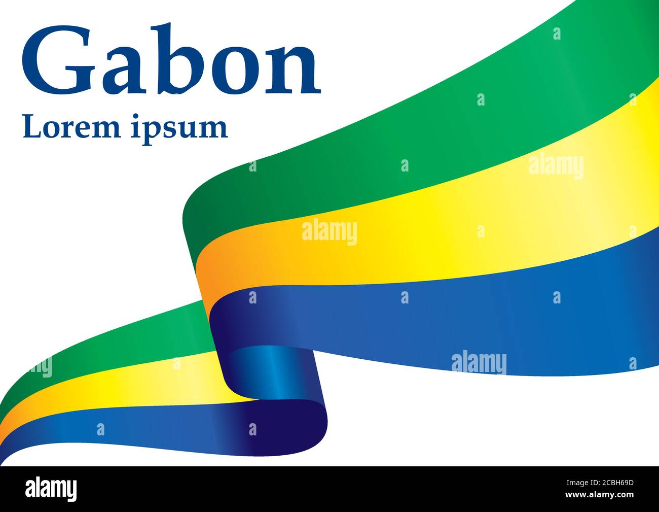 Flag of Gabon, Gabonese Republic. Template for award design, an ...