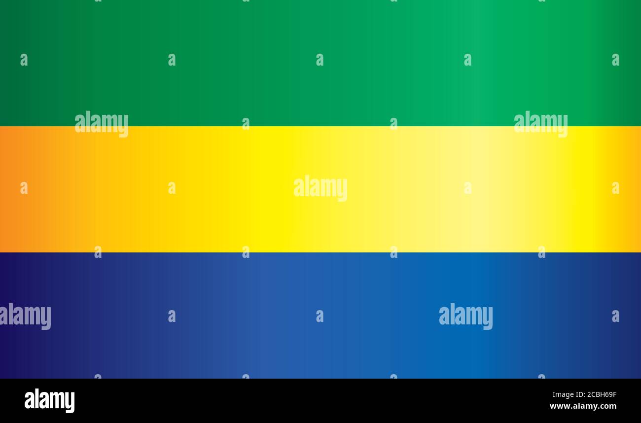 Flag of Gabon, Gabonese Republic. Template for award design, an ...