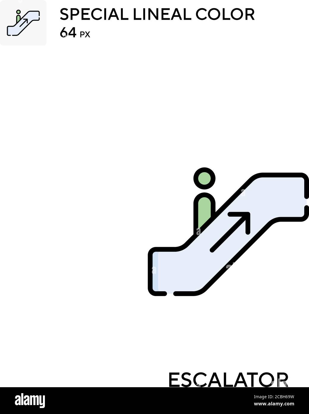 Escalator special lineal color vector icon. Escalator icons for your ...