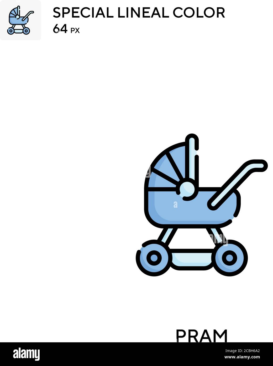 Pram special lineal color vector icon. Pram icons for your business ...