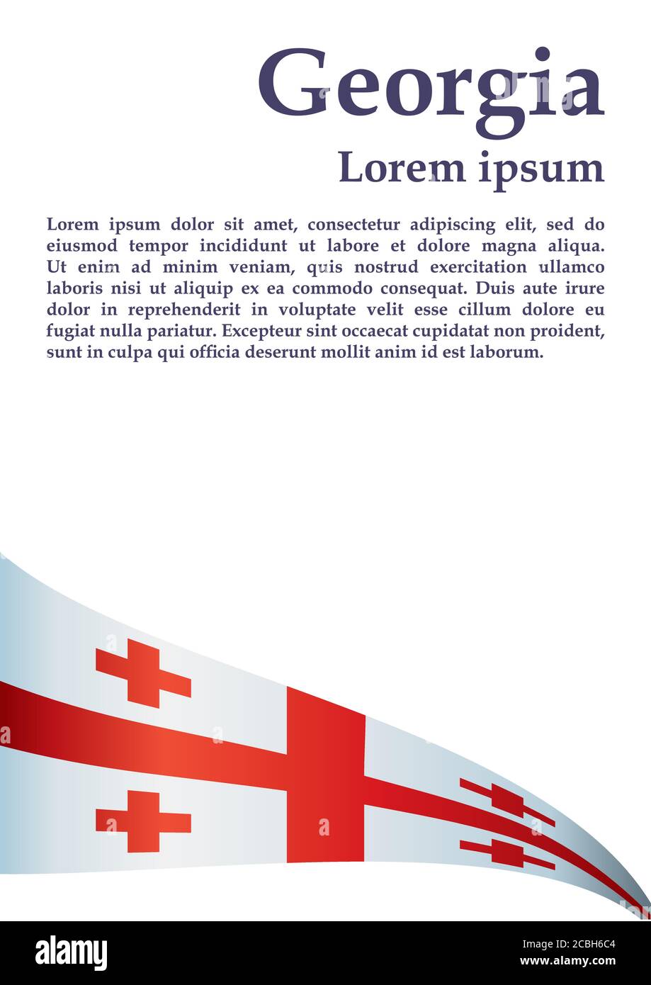 Flag of Georgia, Five Cross Flag. Template for award design, an ...