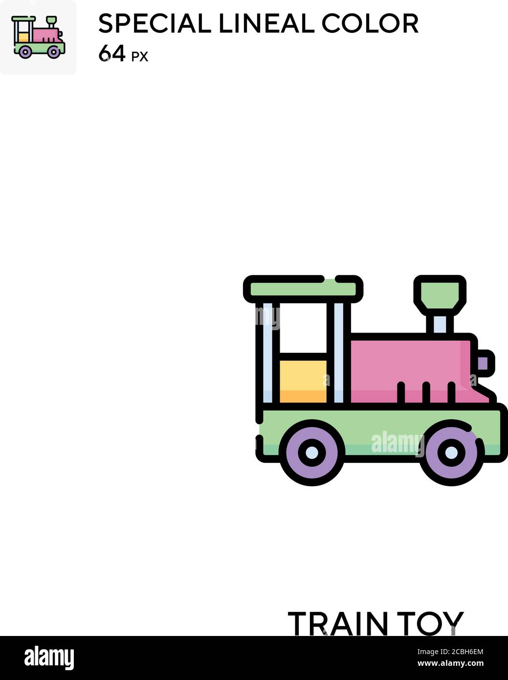 Train toy special lineal color vector icon. Train toy icons for your ...