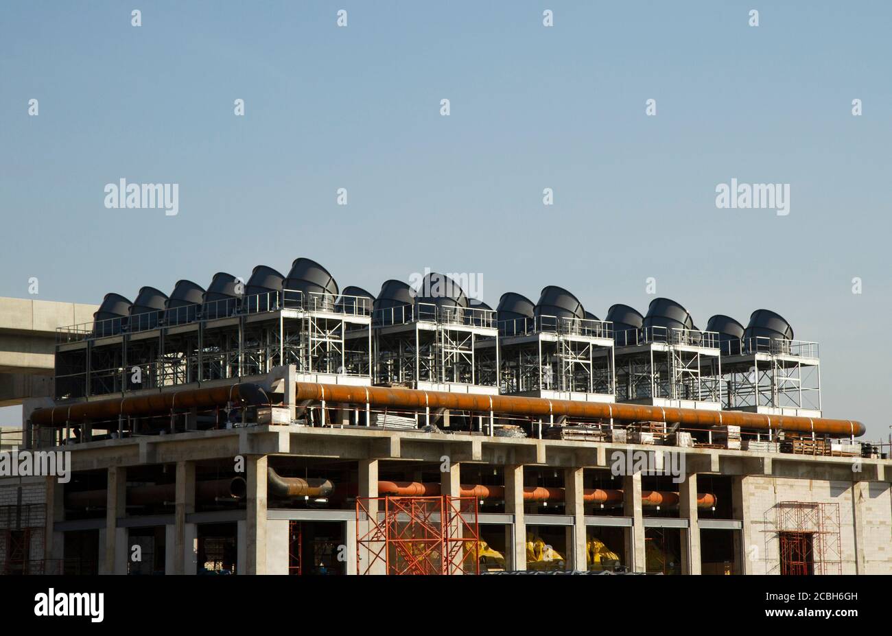 Large air conditioning system under installation Stock Photo - Alamy