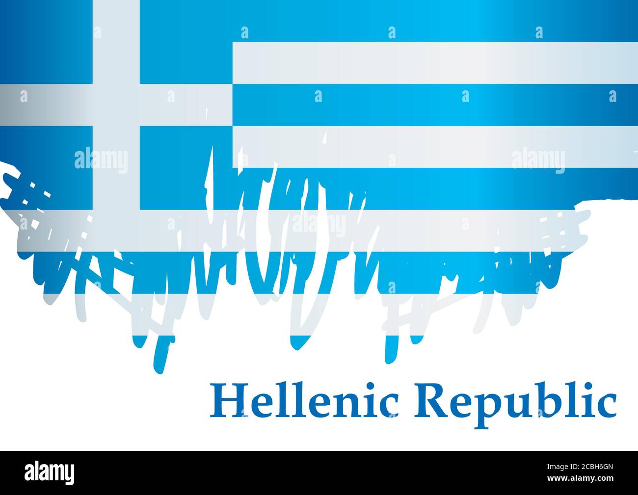 Flag of Greece, Hellenic Republic. Template for award design, an ...