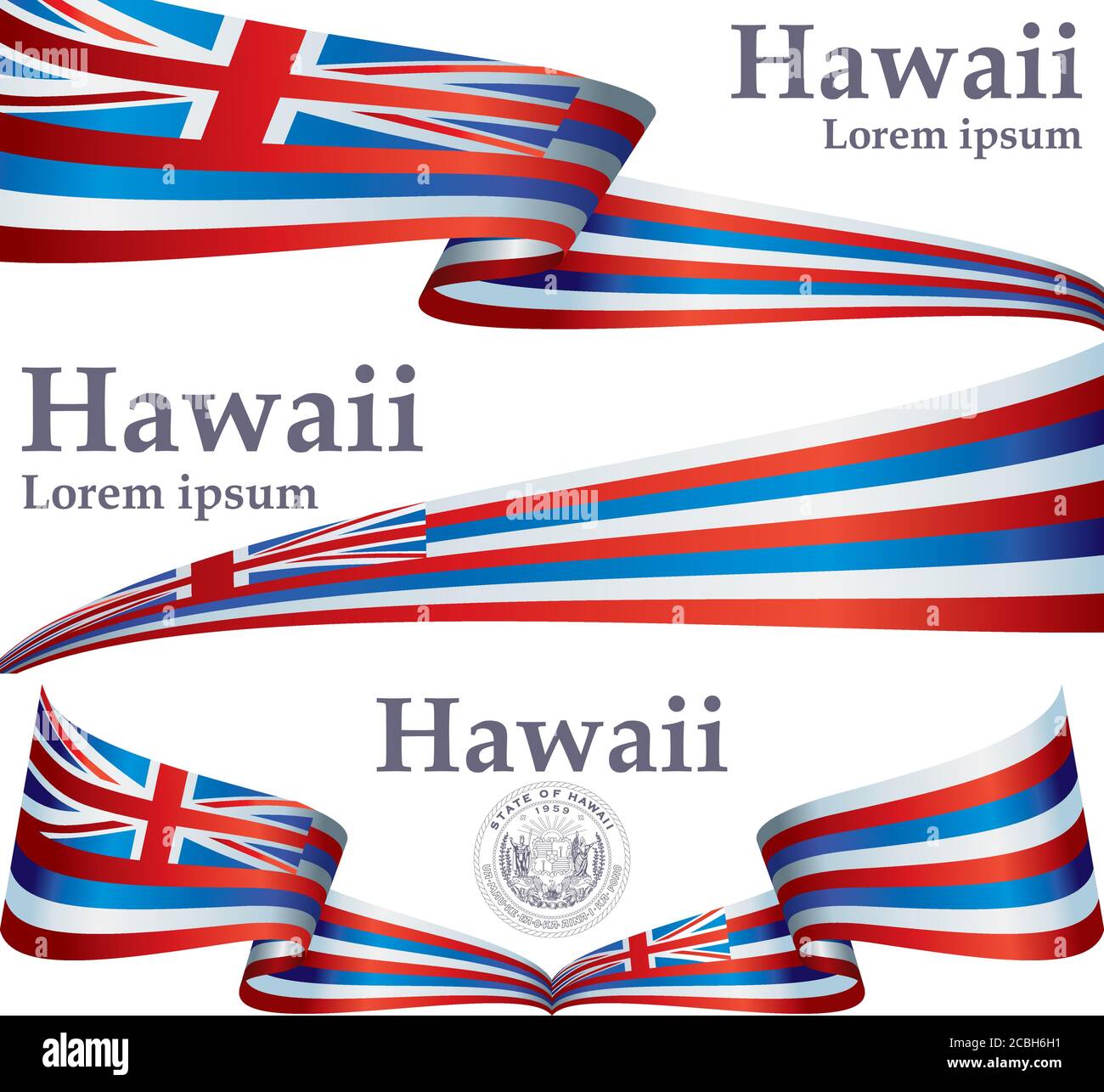 Flag of Hawaii, State of Hawaii, United States of America. Template for ...