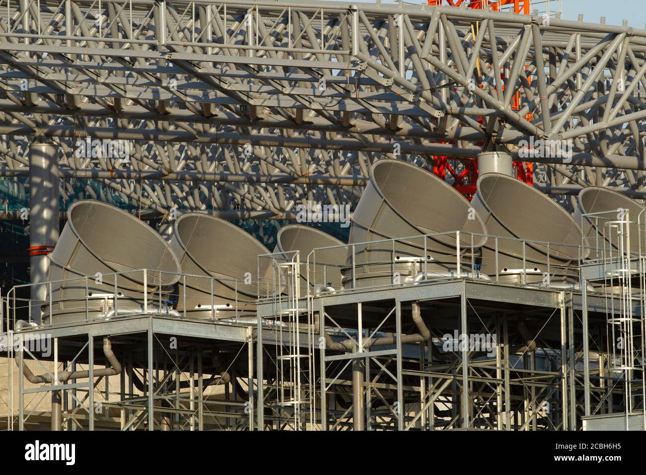 Large air conditioning system under installation Stock Photo - Alamy