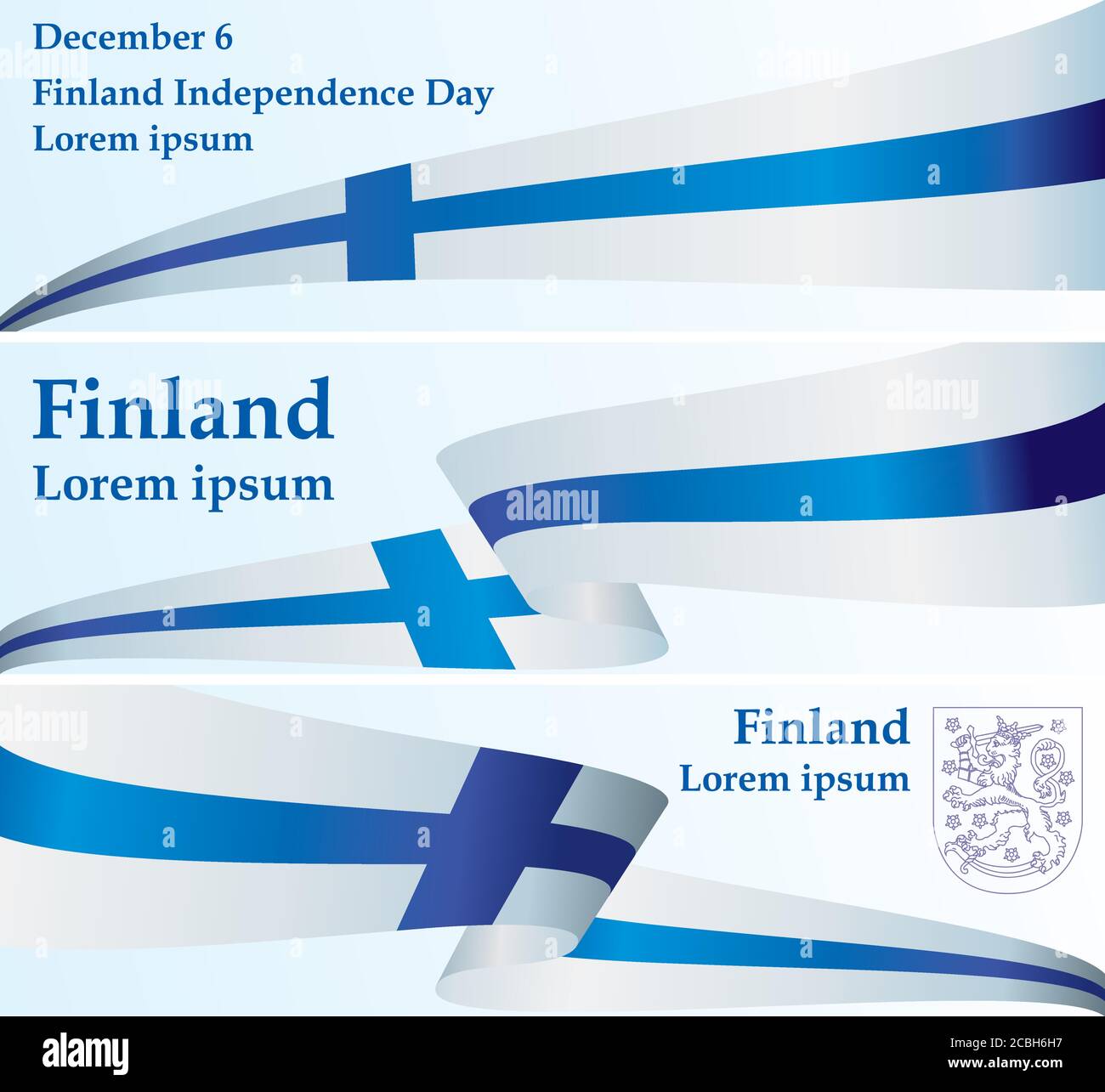 Flag of Finland, Republic of Finland. Bright, colorful vector ...