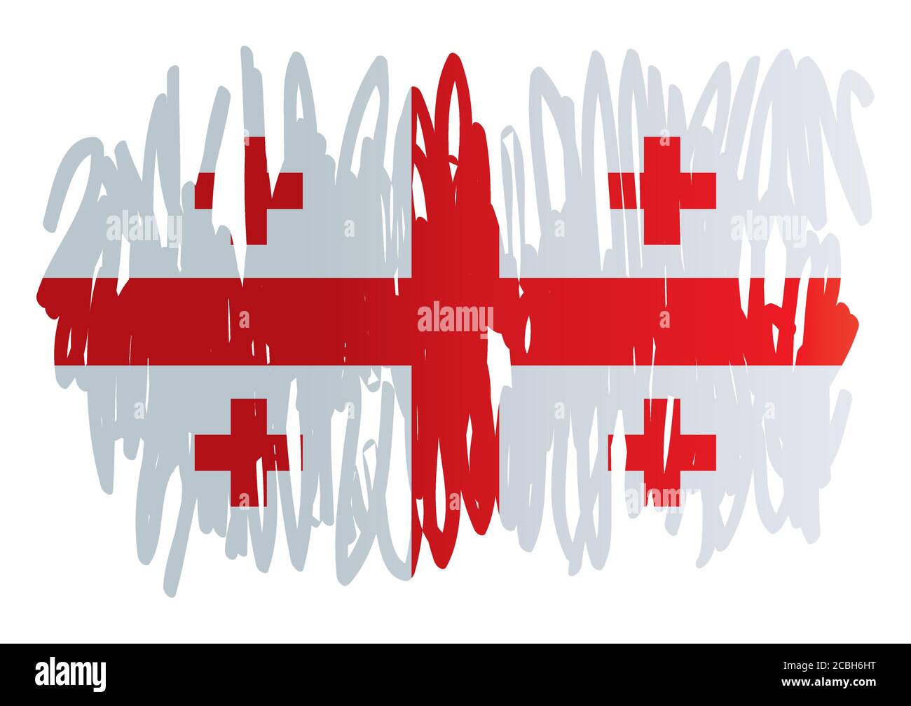 Flag of Georgia, Five Cross Flag. Template for award design, an ...