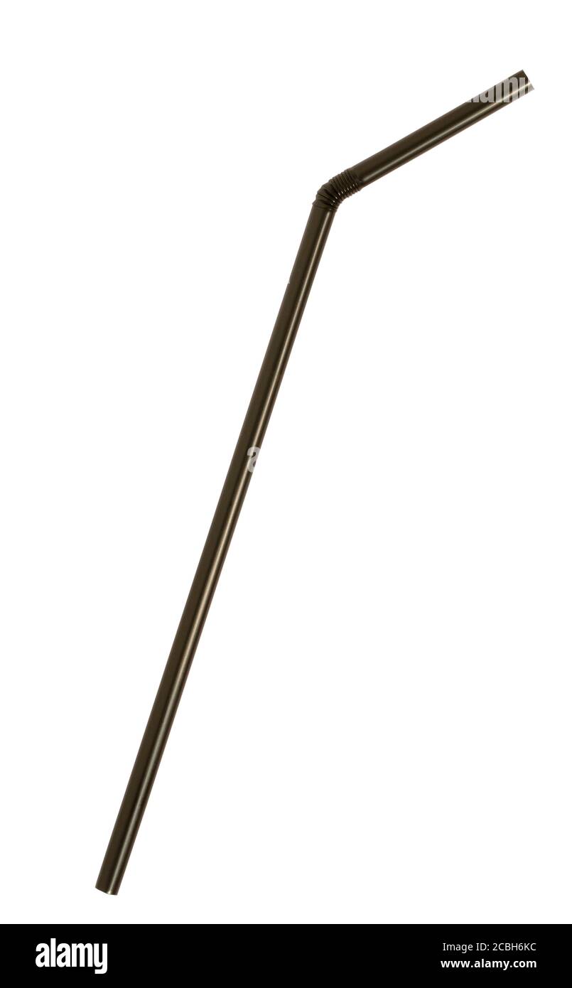Black straw isolated on white background Stock Photo - Alamy
