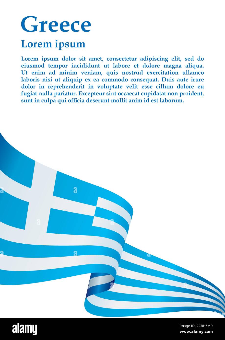 Flag of Greece, Hellenic Republic. Template for award design, an ...