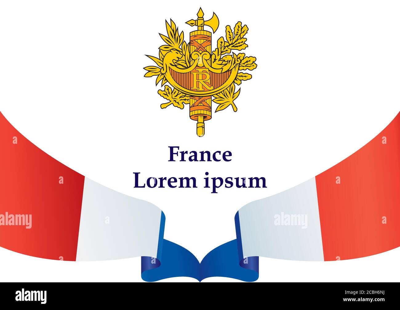 Flag of France, French Republic. Template for award design, an official ...