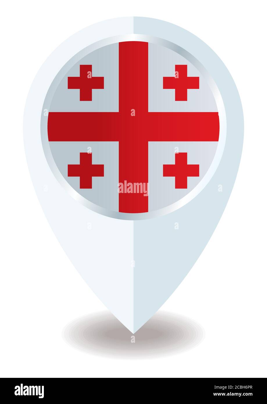 Flag of Georgia, Five Cross Flag. Template for award design, an ...