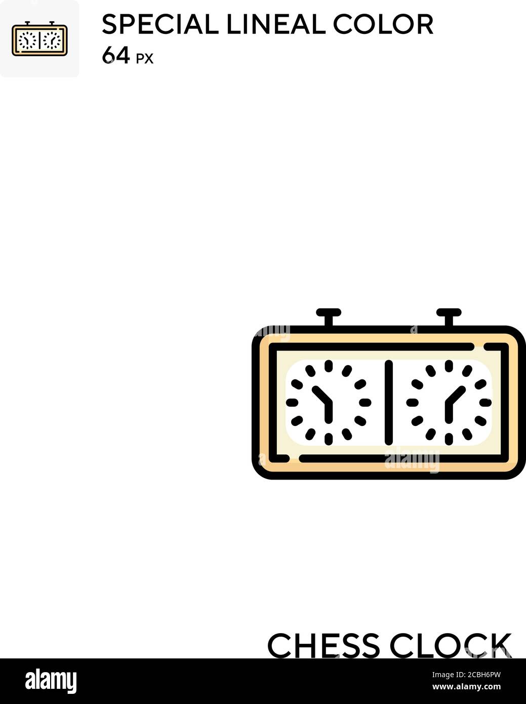 Chess clock special lineal color vector icon. Chess clock icons for ...
