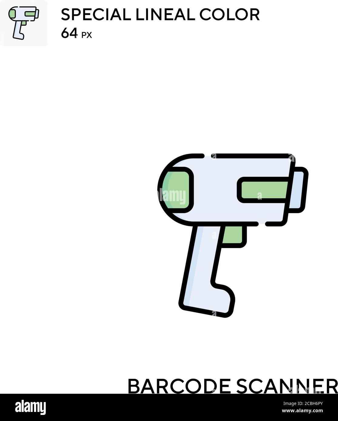 Barcode scanner special lineal color vector icon. Barcode scanner icons ...