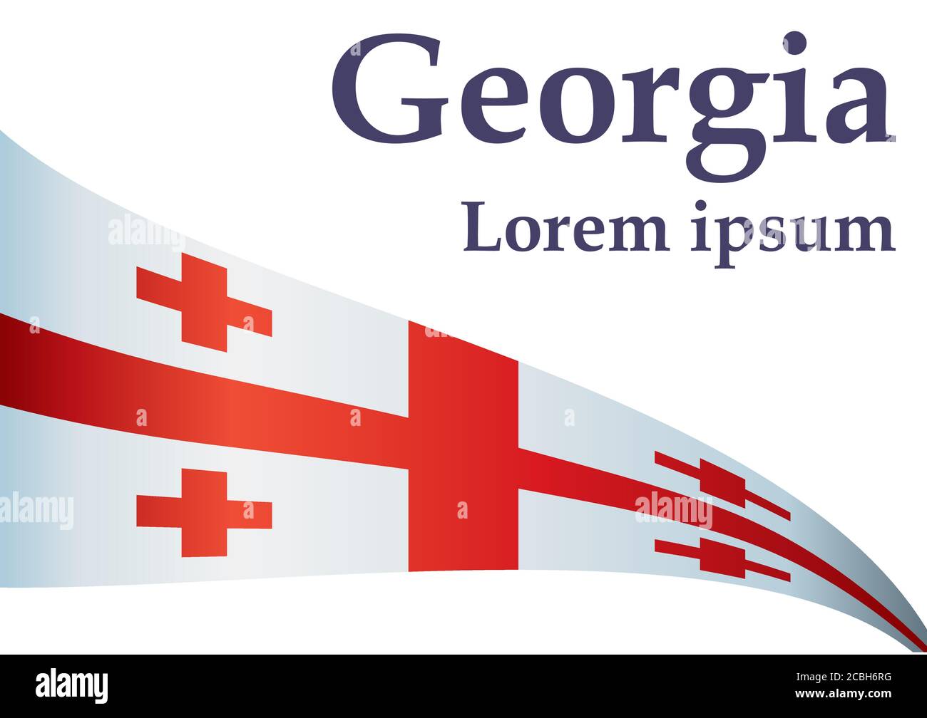 Flag of Georgia, Five Cross Flag. Template for award design, an ...