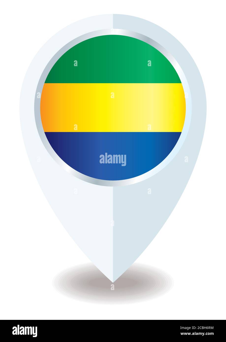 Flag of Gabon, Gabonese Republic. Template for award design, an ...