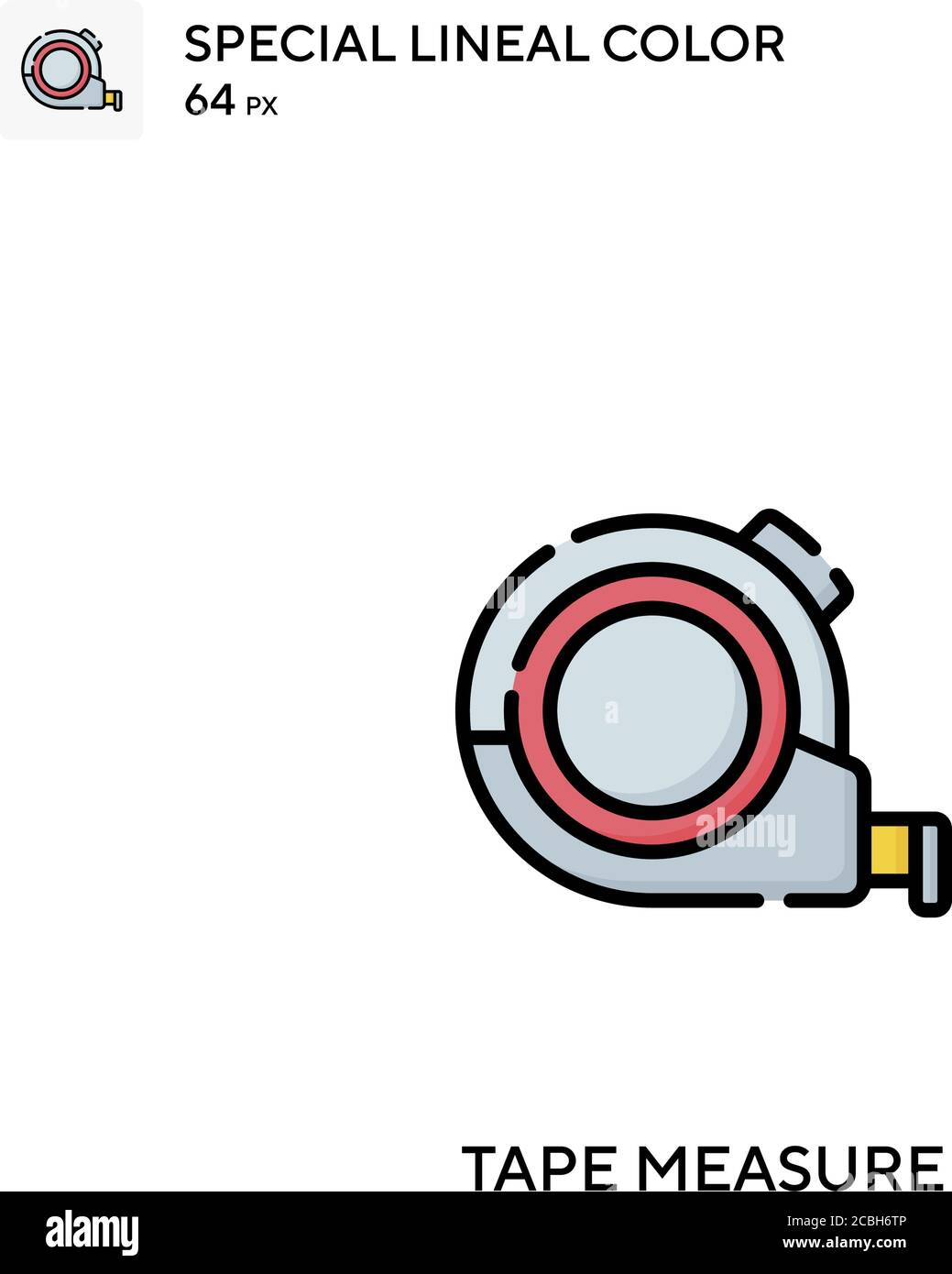 Tape measure special lineal color vector icon. Tape measure icons for ...