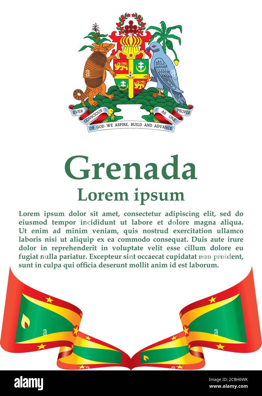 Flag of Grenada, Grenada is a country in the West Indies, Island of ...