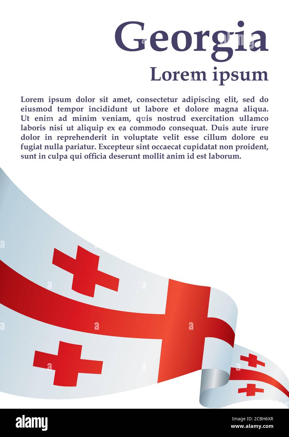 Flag of Georgia, Five Cross Flag. Template for award design, an ...