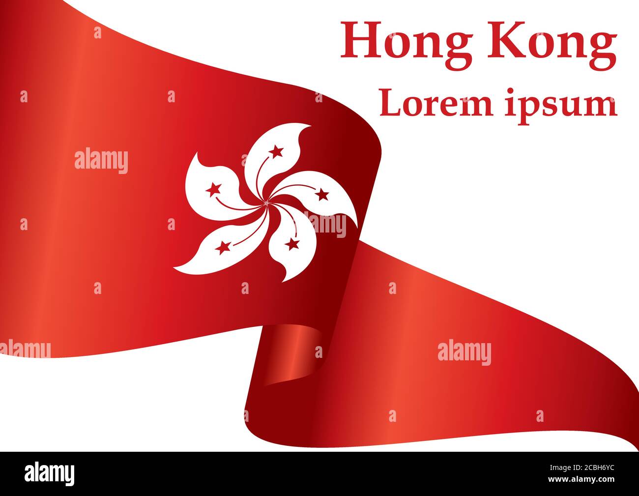 Flag of Hong Kong, Special Administrative Region of the People's Republic of China Stock Vector ...