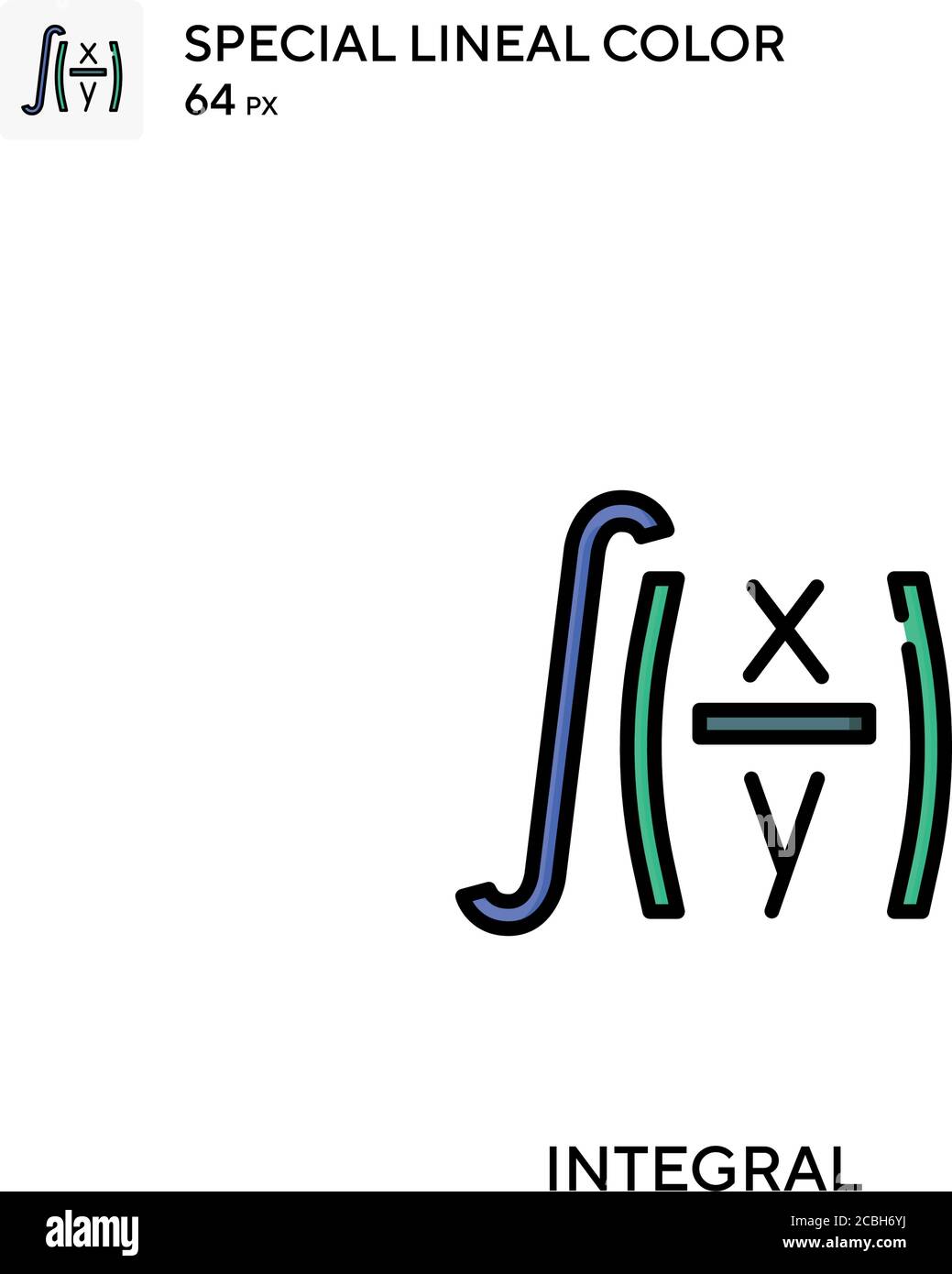 Integral special lineal color vector icon. Integral icons for your ...