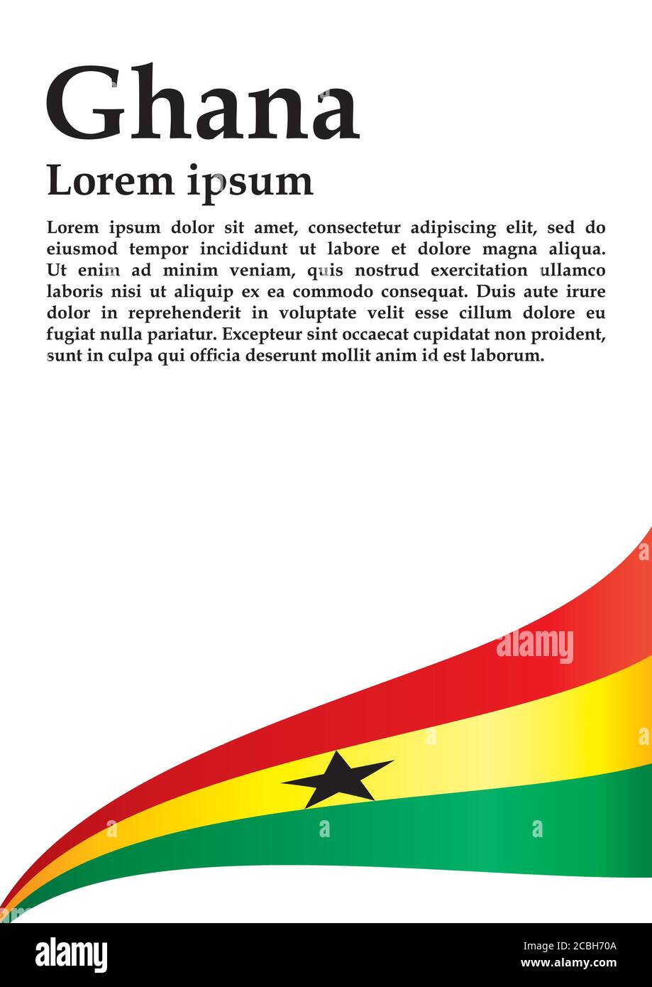 Flag of Ghana, Republic of Ghana. Template for award design, an ...